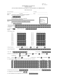 Pakistan Application Form for Allotment of Government Accommodation ...