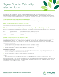 Oregon 3-year Special Catch-Up Election Form - Oregon Savings Growth ...