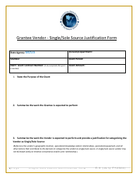 2024 Minnesota Grantee Vendor - Single/Sole Source Justification Form ...