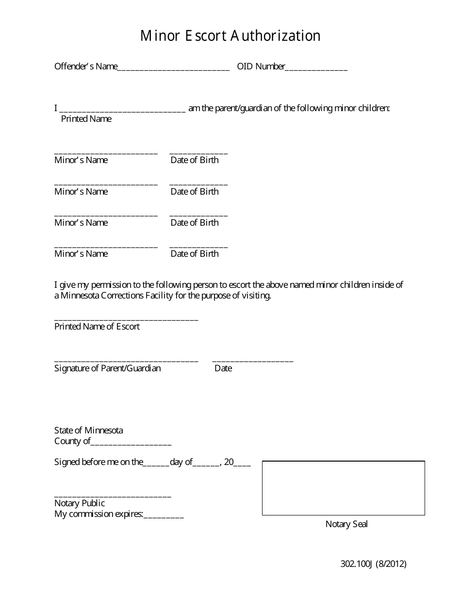 Form 302.100J - Fill Out, Sign Online and Download Printable PDF, Minnesota | Templateroller
