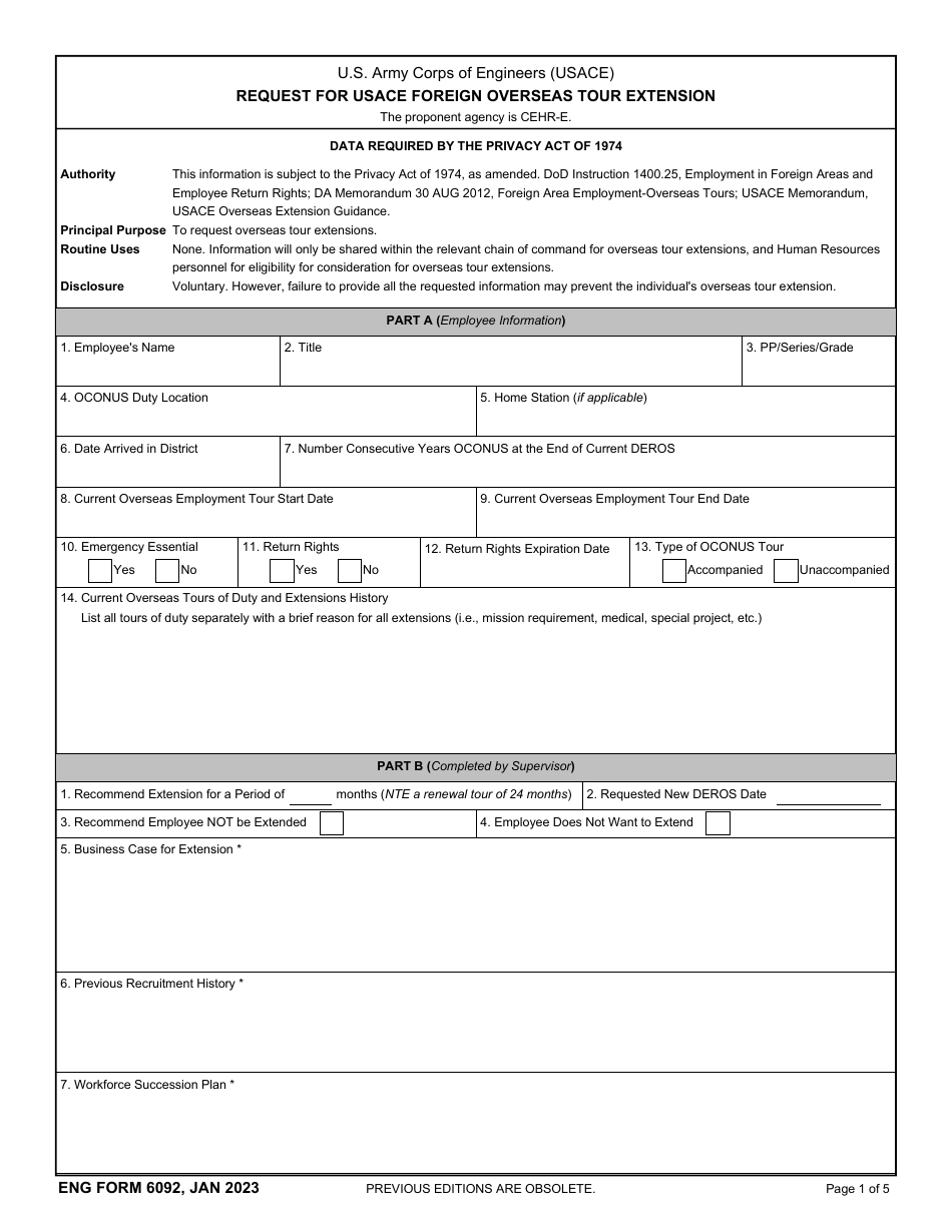 ENG Form 6092 - Fill Out, Sign Online and Download Fillable PDF ...