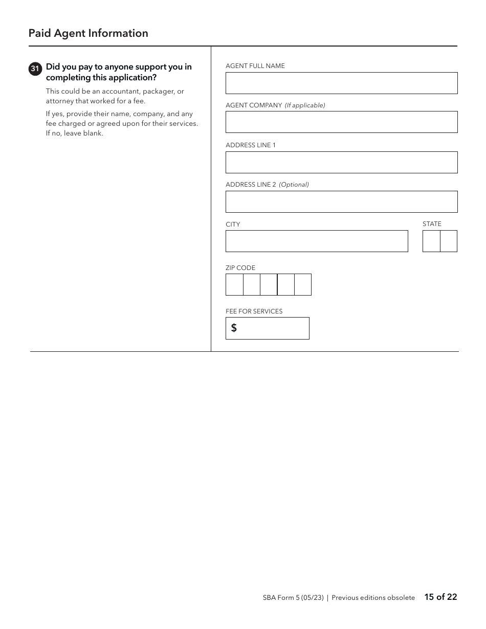 SBA Form 5 Download Fillable PDF or Fill Online Disaster Business Loan ... SBA Form 5 Download Fillable PDF or Fill Online Disaster Business Loan ...