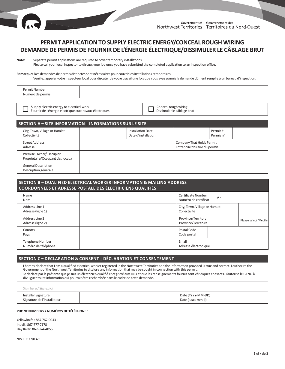 Form NWT9377 - Fill Out, Sign Online and Download Fillable PDF ...