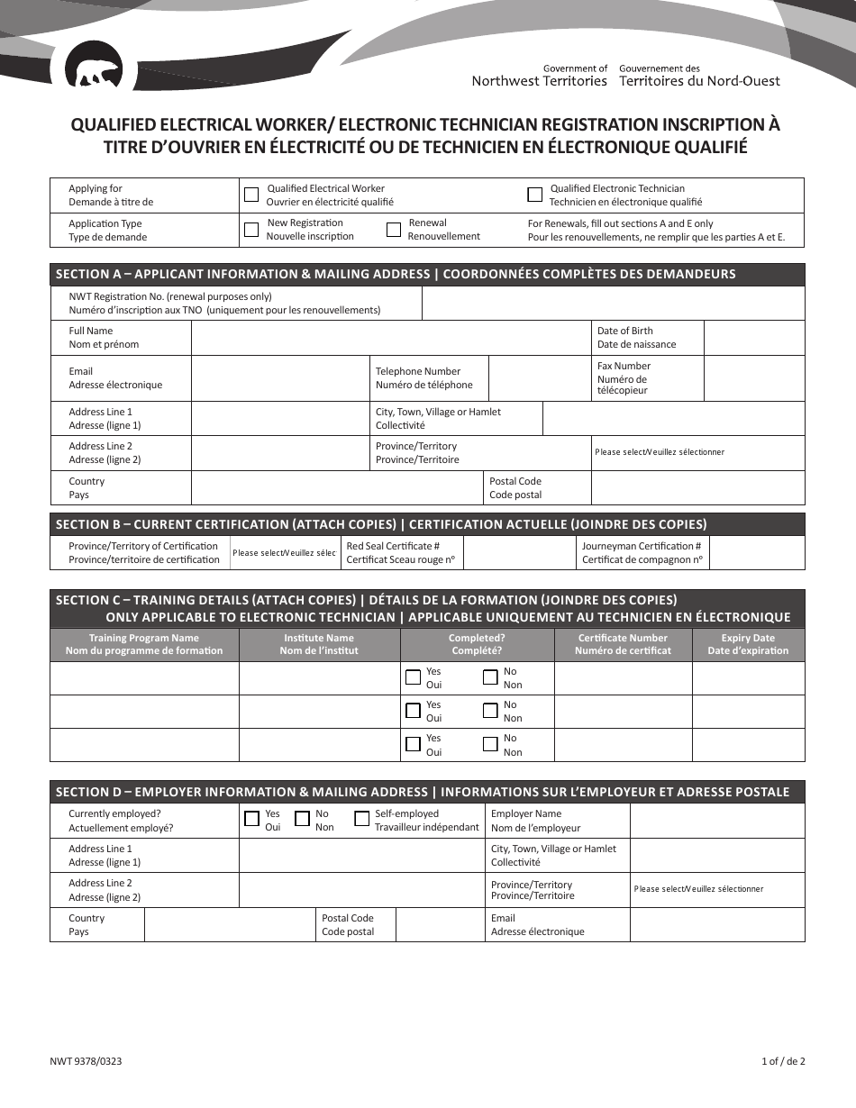 Form NWT9378 - Fill Out, Sign Online and Download Fillable PDF ...