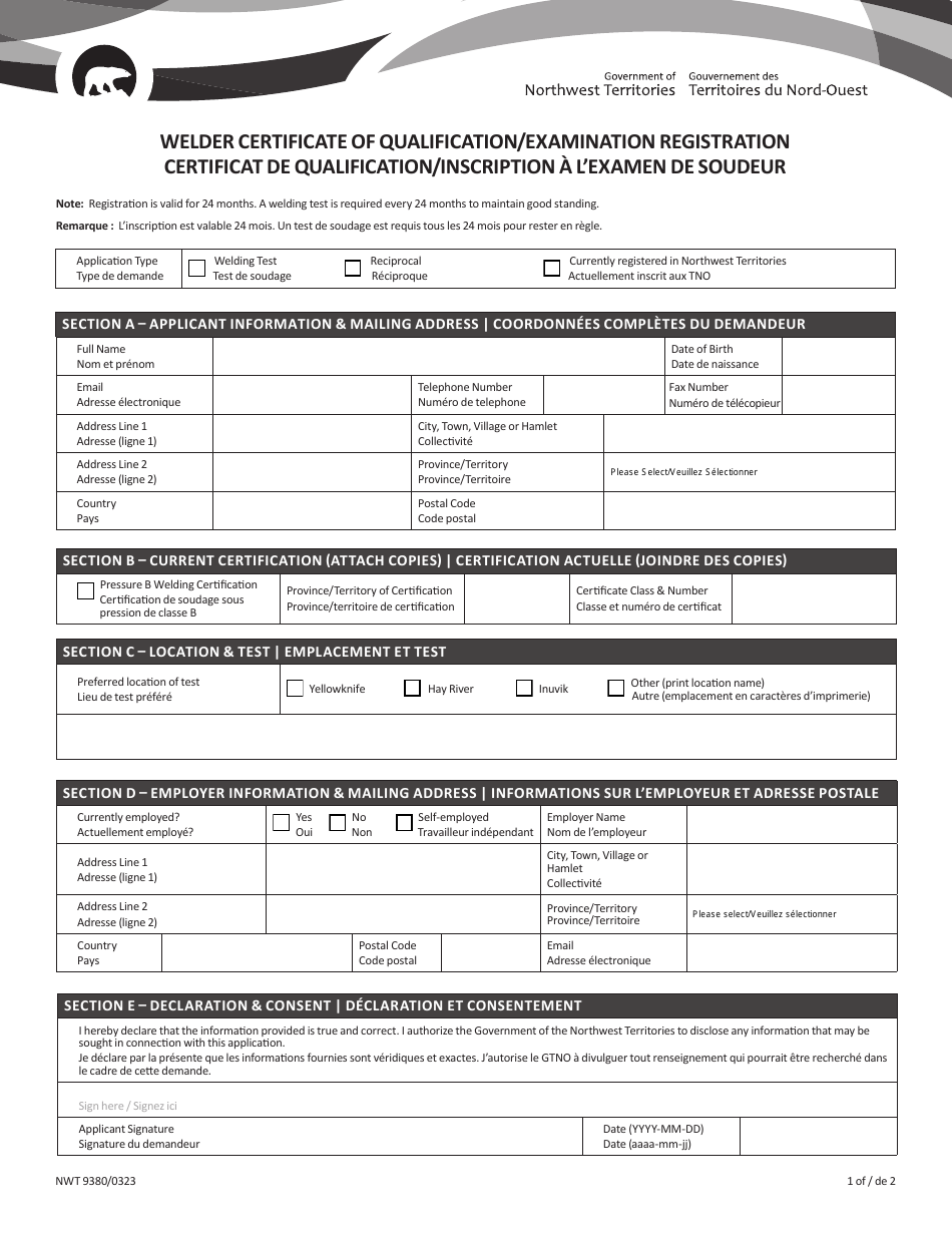 Form NWT9380 - Fill Out, Sign Online and Download Fillable PDF ...