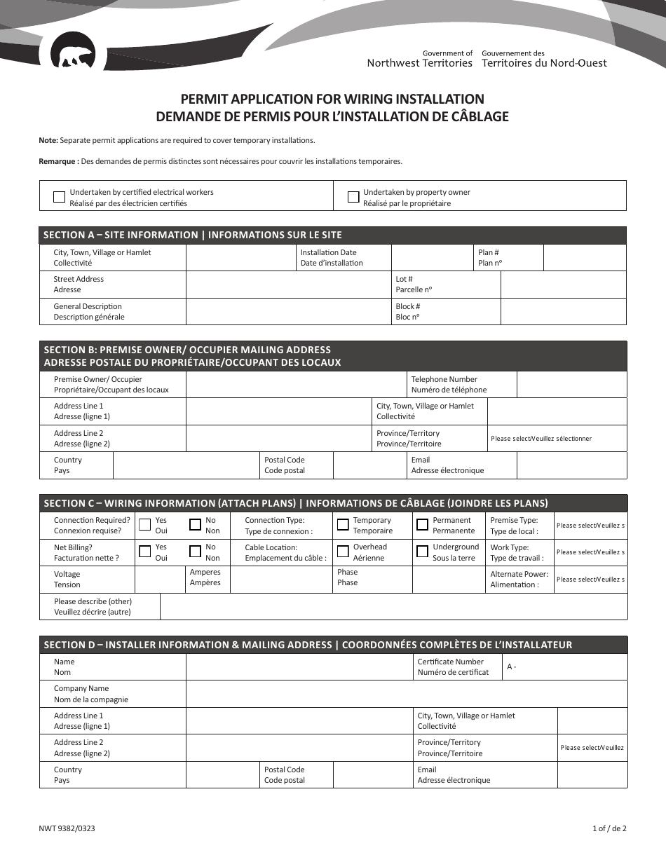 Form NWT9382 - Fill Out, Sign Online and Download Fillable PDF ...