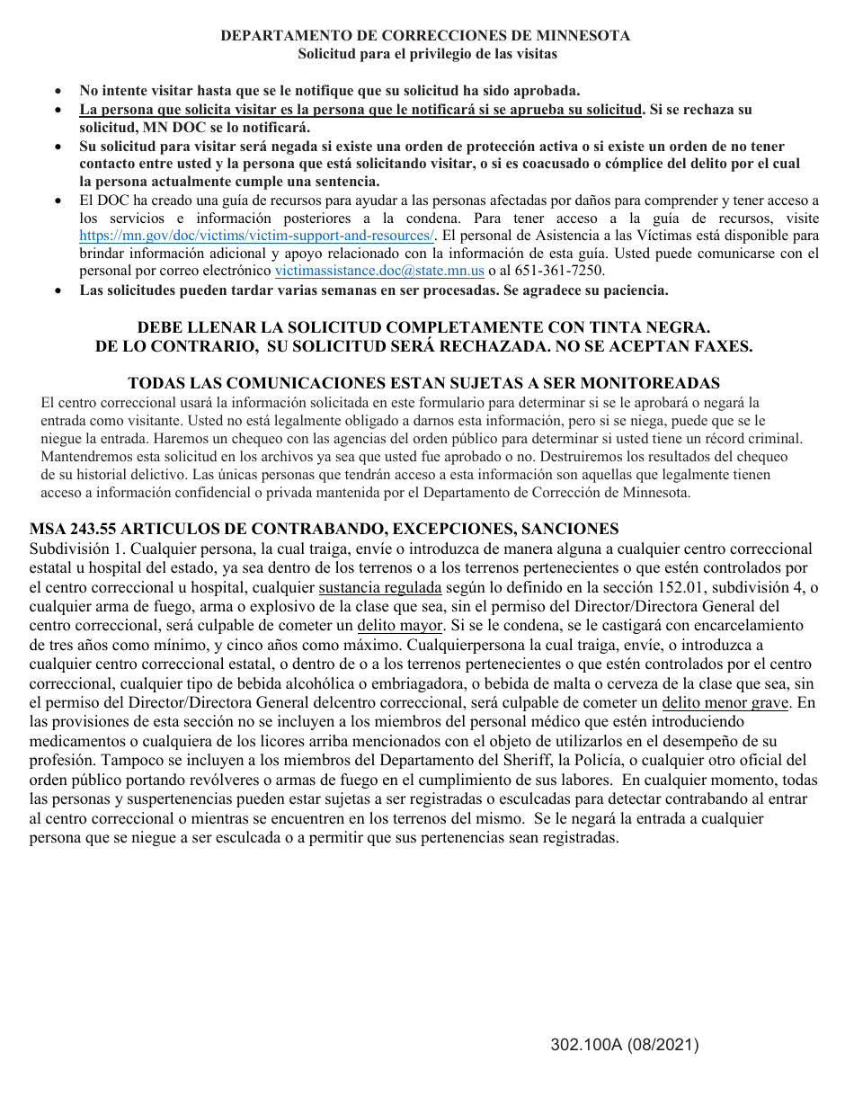 Formulario 302.100A - Fill Out, Sign Online and Download Printable PDF ...