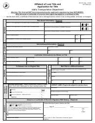 Form ITD3371 - Fill Out, Sign Online and Download Fillable PDF, Idaho | Templateroller