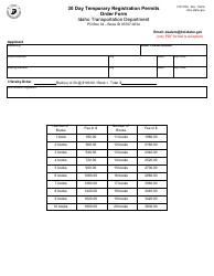 Form ITD3763 Download Fillable PDF or Fill Online 30 Day Temporary ...