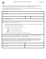 Form ITD3534 Download Fillable PDF or Fill Online Applicant Card ...