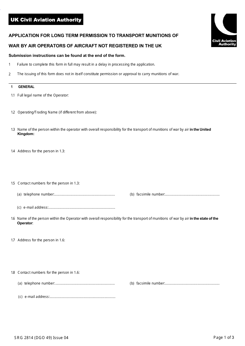 Form SRG2814 (DGO49) - Fill Out, Sign Online and Download Fillable PDF ...