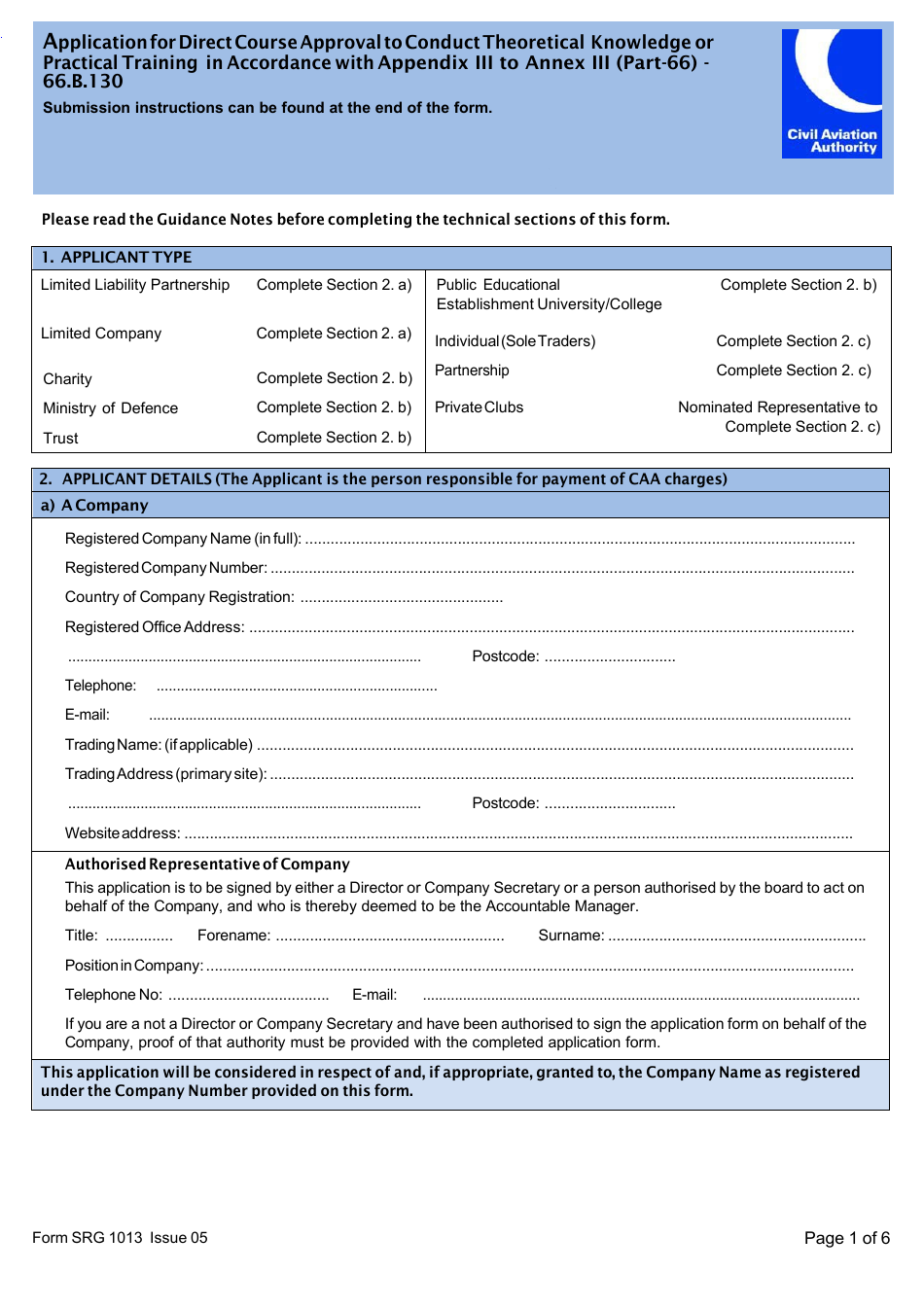 Form SRG1013 - Fill Out, Sign Online and Download Fillable PDF, United ...