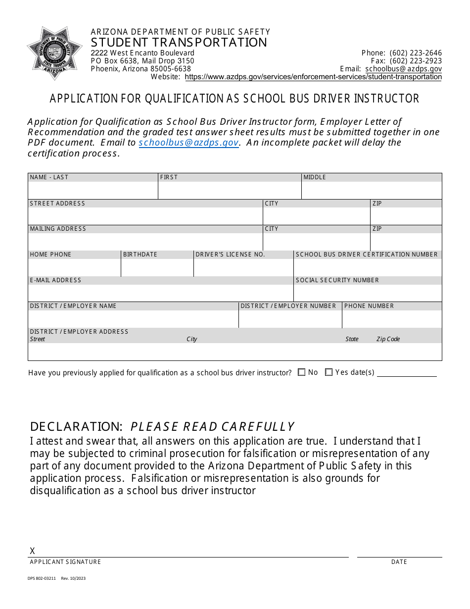 Form DPS802-03211 - Fill Out, Sign Online and Download Fillable PDF ...
