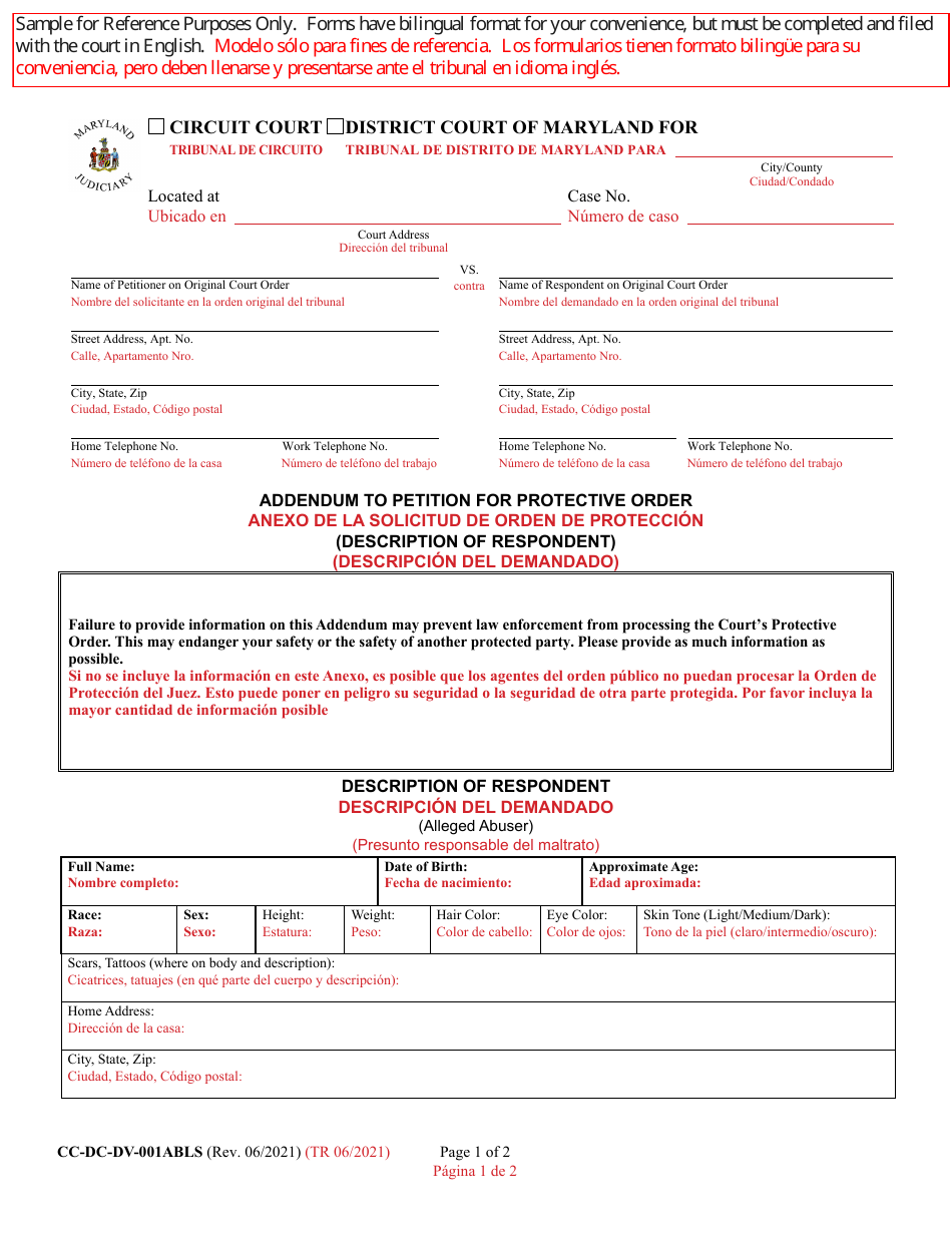 Form CC-DC-DV-001ABLS - Fill Out, Sign Online and Download Printable ...