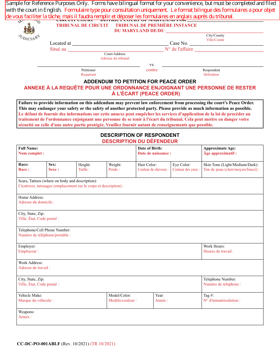 Form CC-DC-PO-001ABLF - Fill Out, Sign Online and Download Printable ...