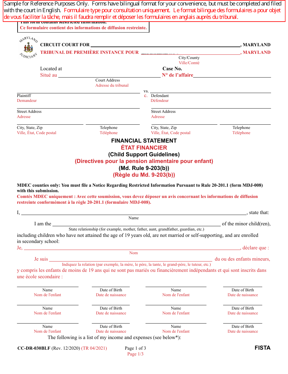 Form CC-DR-030BLF - Fill Out, Sign Online and Download Fillable PDF ...
