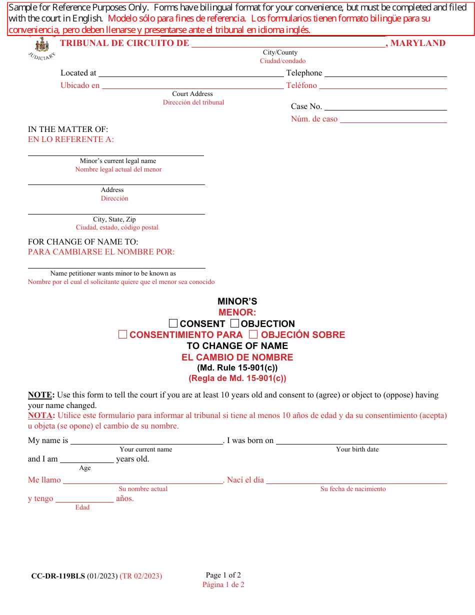 Form CC-DR-119BLS - Fill Out, Sign Online and Download Fillable PDF ...