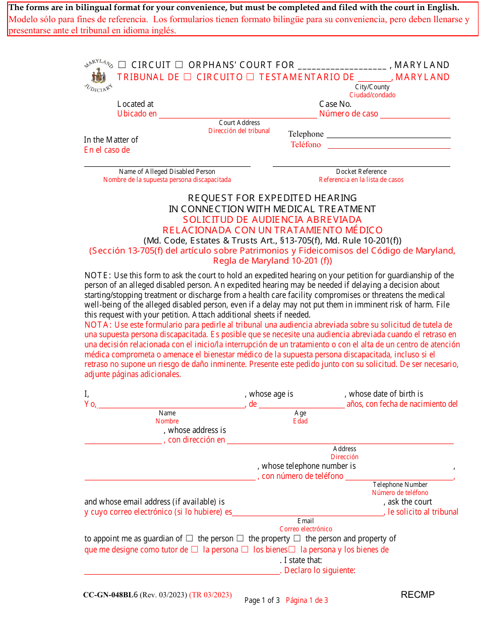 Form CC-GN-048BLS - Fill Out, Sign Online and Download Printable PDF ...
