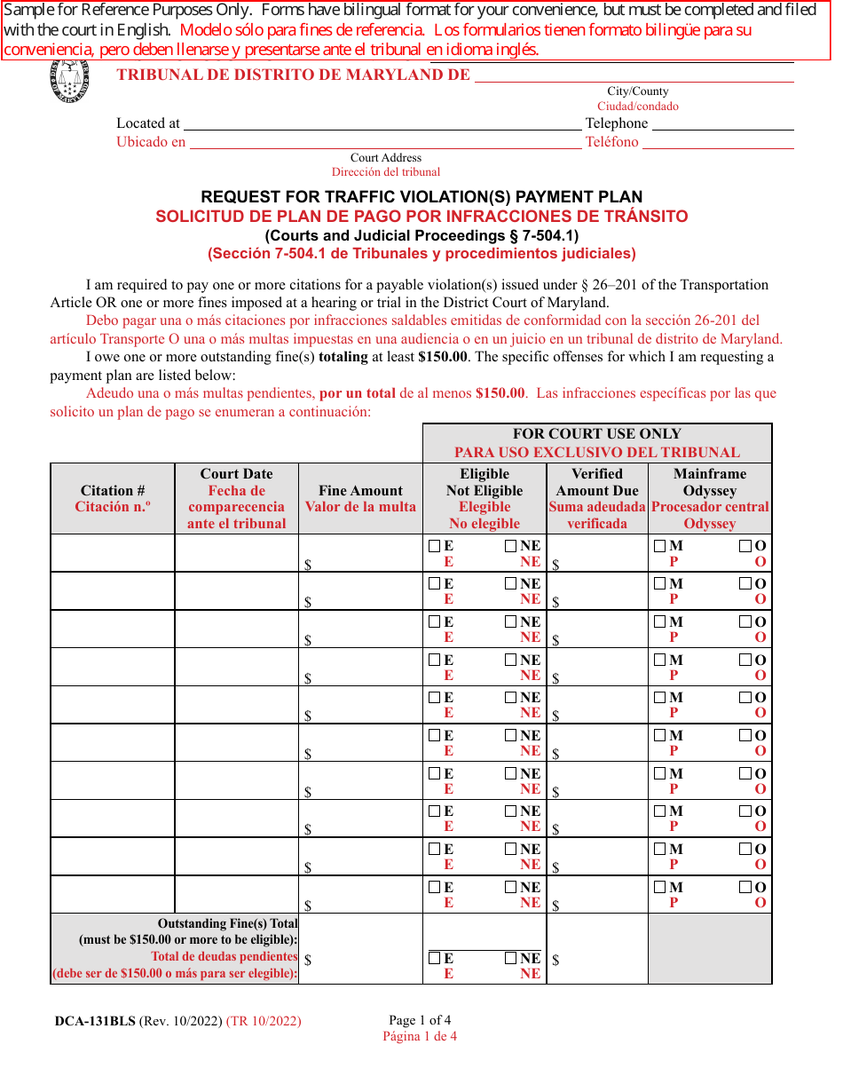 Form DCA-131BLS - Fill Out, Sign Online and Download Printable PDF ...