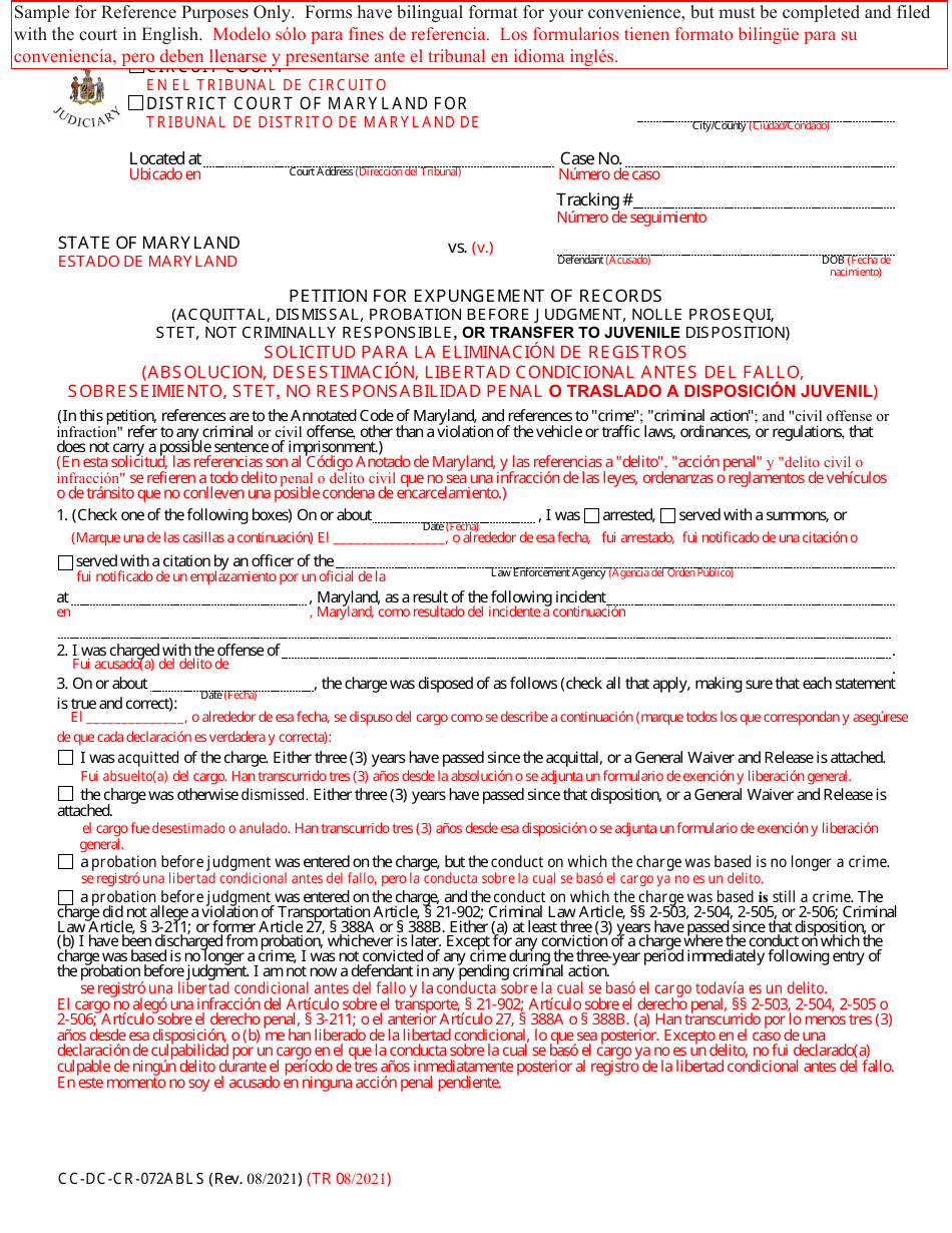 Form CC-DC-CR-072ABLS - Fill Out, Sign Online and Download Printable ...