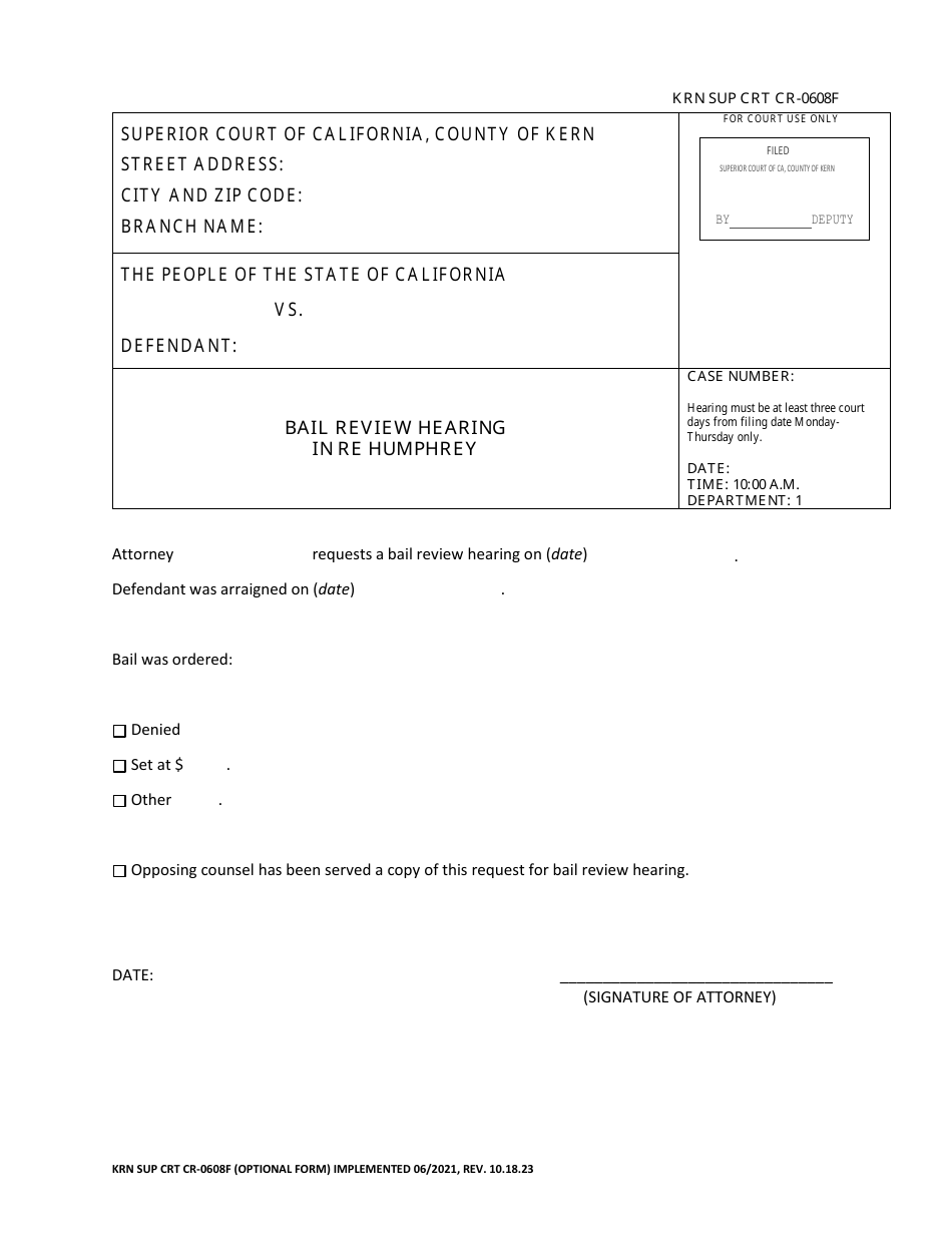 Form KRN SUP CRT CR-0608F - Fill Out, Sign Online and Download Fillable ...