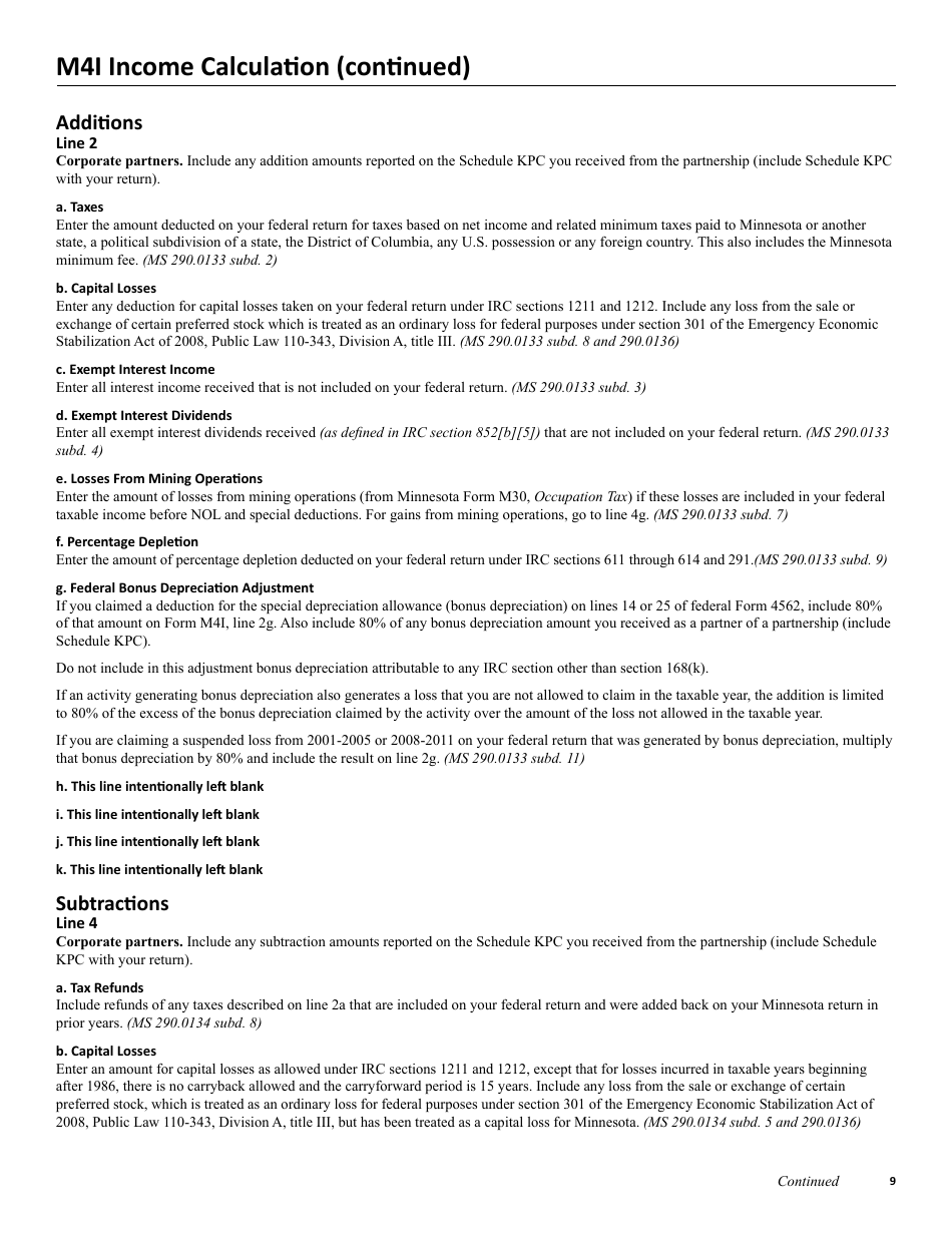 Download Instructions for Form M4, M4I, M4A, M4T PDF, 2023 | Templateroller