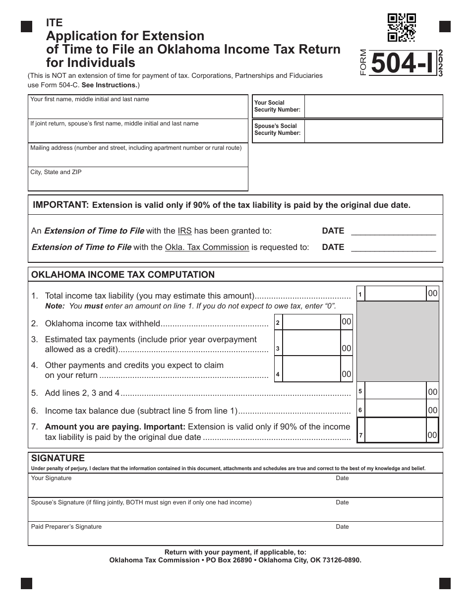 Form 504-I Download Fillable PDF or Fill Online Application for ...