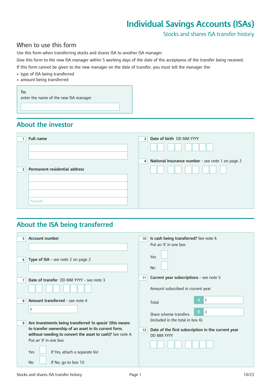 United Kingdom Stocks And Shares Isa Transfer History Fill Out Sign United Kingdom Stocks And Shares Isa Transfer History Fill Out Sign