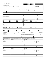 Form OR-TLT (150-604-012) - Fill Out, Sign Online and Download Printable PDF, Oregon ...