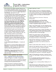 Download Instructions for Form 1550 Cigarette Tax Return PDF ...
