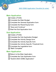 2023 California Cdbg Application Checklist - Fill Out, Sign Online and ...