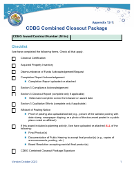 California Cdbg Combined Closeout Package - Fill Out, Sign Online and Download PDF | Templateroller