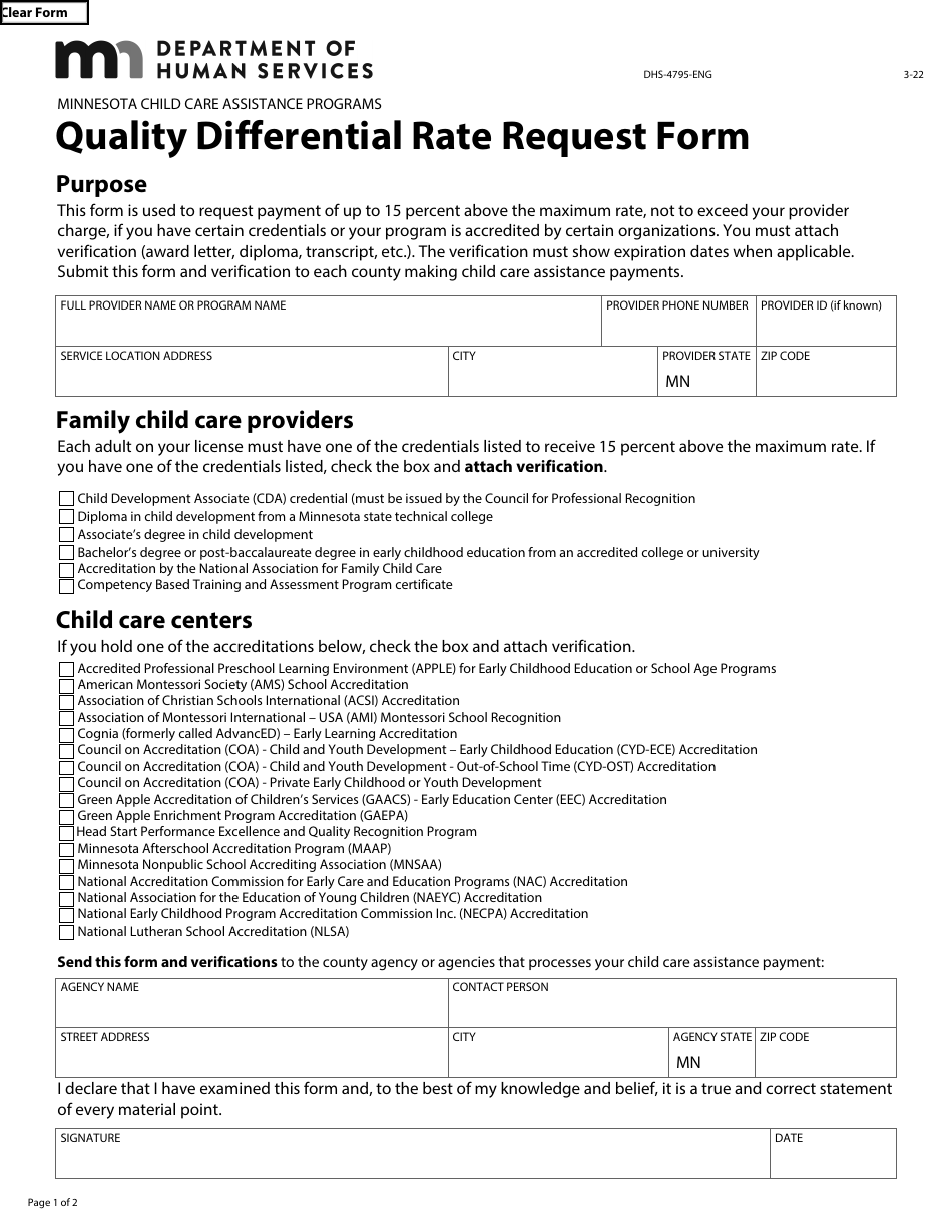 Form DHS-4795-ENG Download Fillable PDF or Fill Online Quality ...