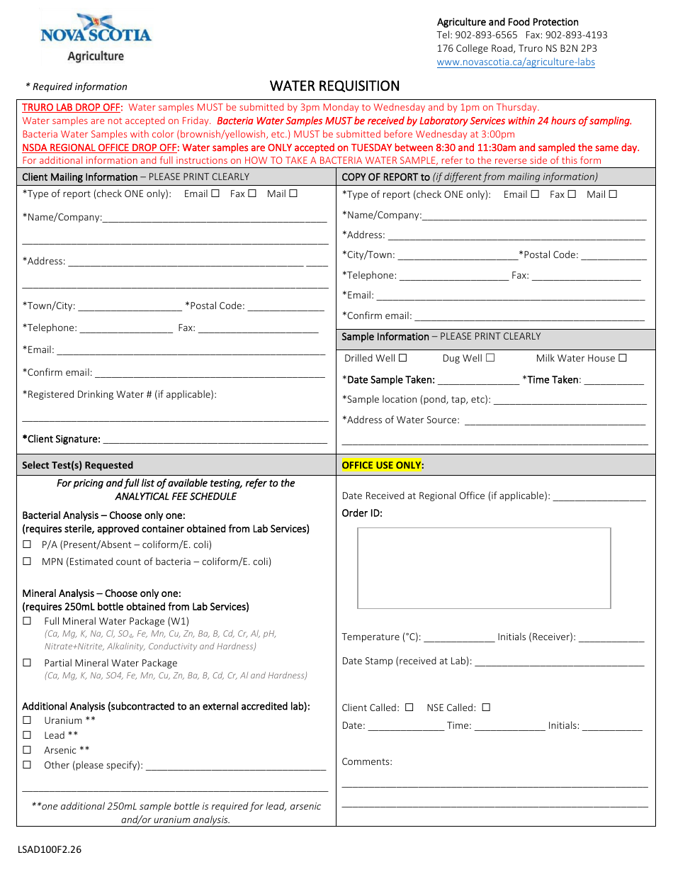Form LSAD100F2.26 - Fill Out, Sign Online and Download Printable PDF ...
