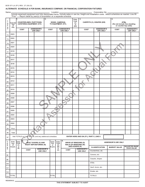 Form BOE-571-LA Download Printable PDF or Fill Online Alternate ...