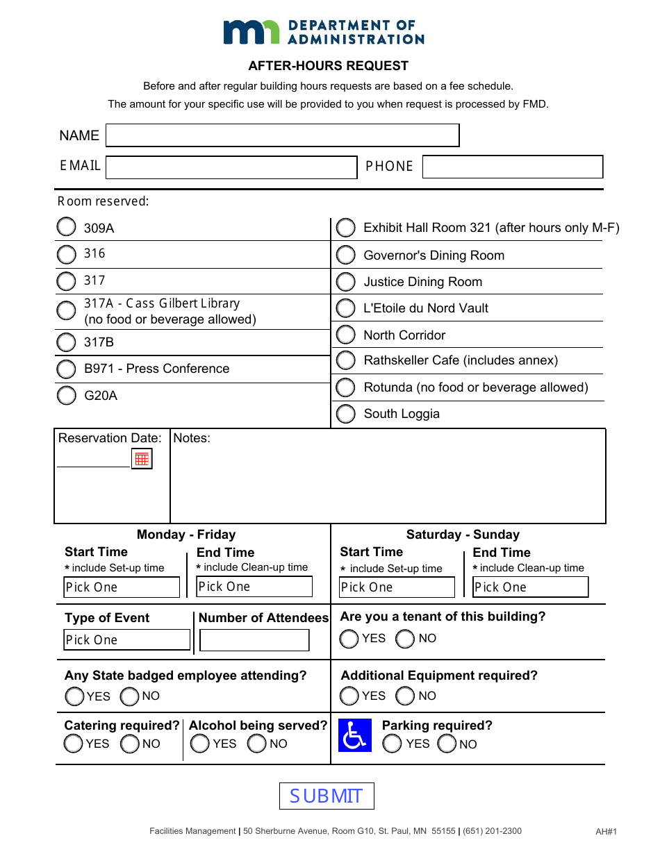 Form AH1 - Fill Out, Sign Online and Download Fillable PDF, Minnesota ...