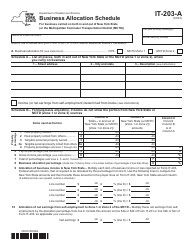 Form IT-203-A Download Fillable PDF or Fill Online Business Allocation ...