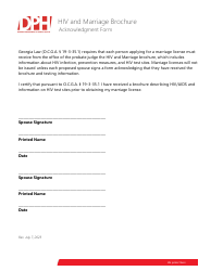 Georgia (United States) HIV and Marriage Brochure - Fill Out, Sign ...