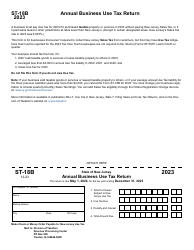 Form ST-18B Download Fillable PDF or Fill Online Annual Business Use ...