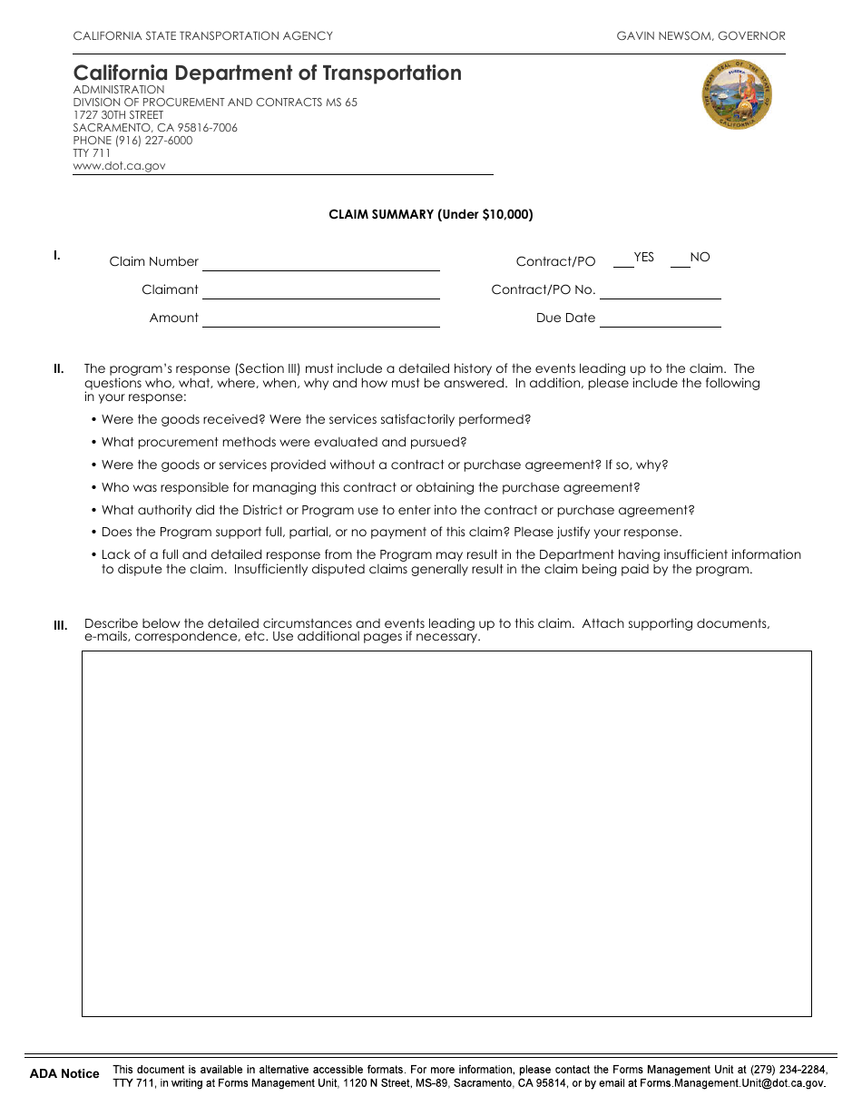 Form DOT ADM-0006 - Fill Out, Sign Online and Download Fillable PDF ...