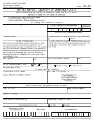 Form SSA-1199-OP59 Download Fillable PDF or Fill Online Direct Deposit ...