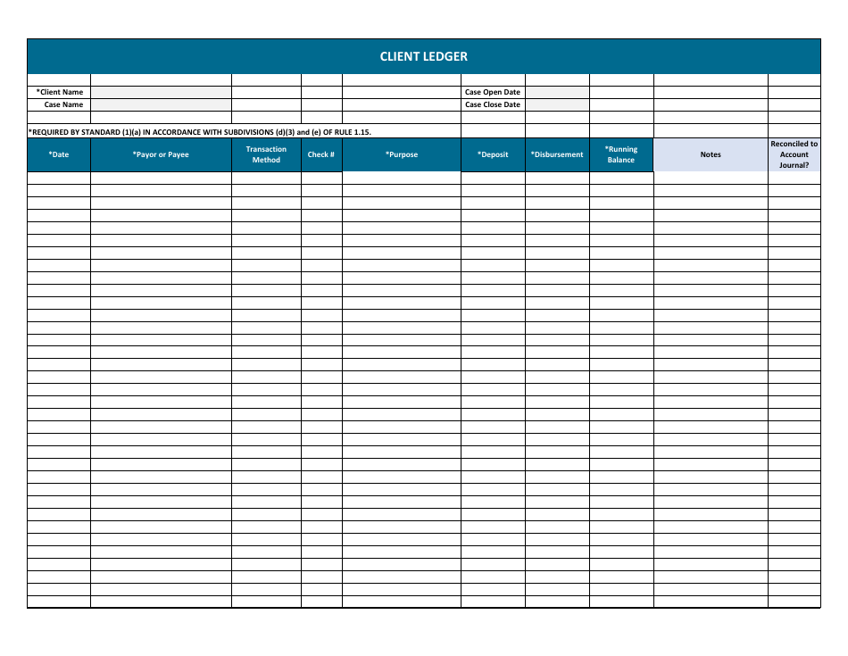 California Client Ledger - Fill Out, Sign Online and Download PDF ...