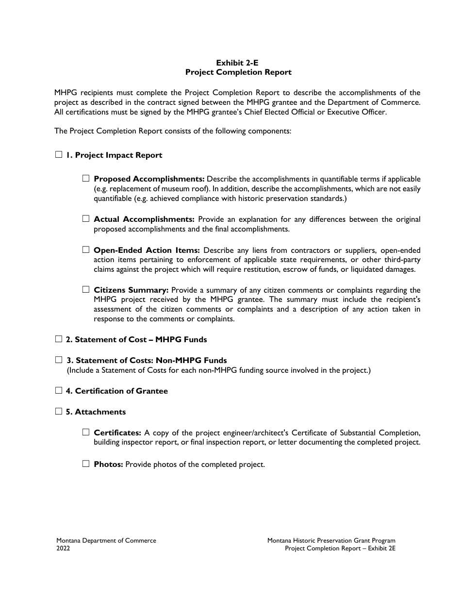 Montana Project Completion Report - Montana Historic Preservation Grant ...