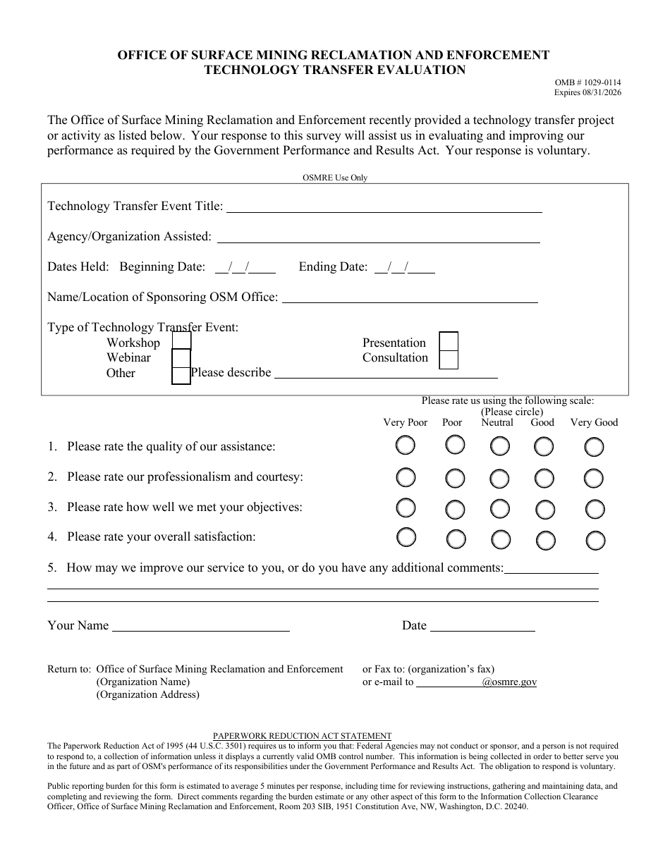 Technology Transfer Evaluation - Fill Out, Sign Online and Download PDF ...