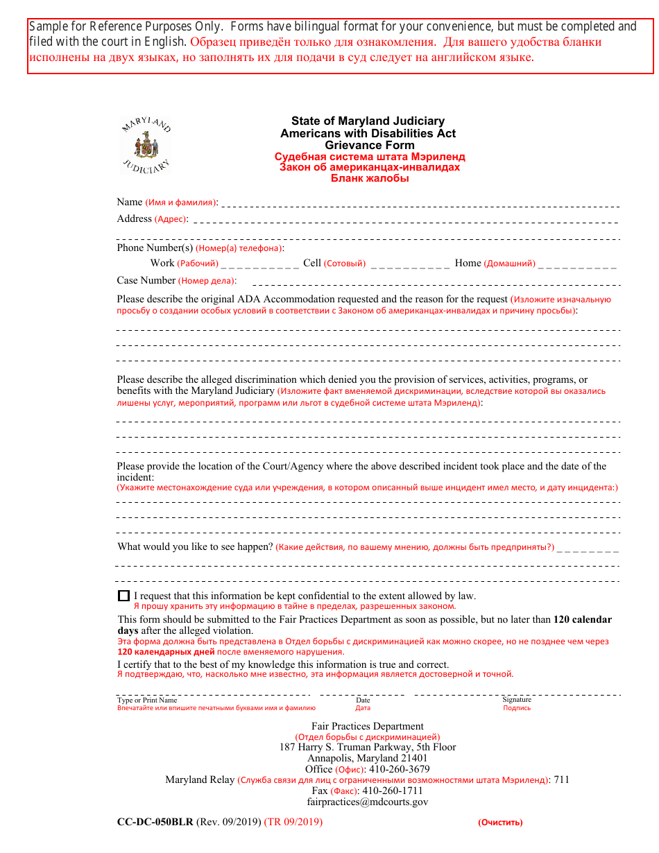 Form CC-DC-050BLR - Fill Out, Sign Online and Download Printable PDF ...