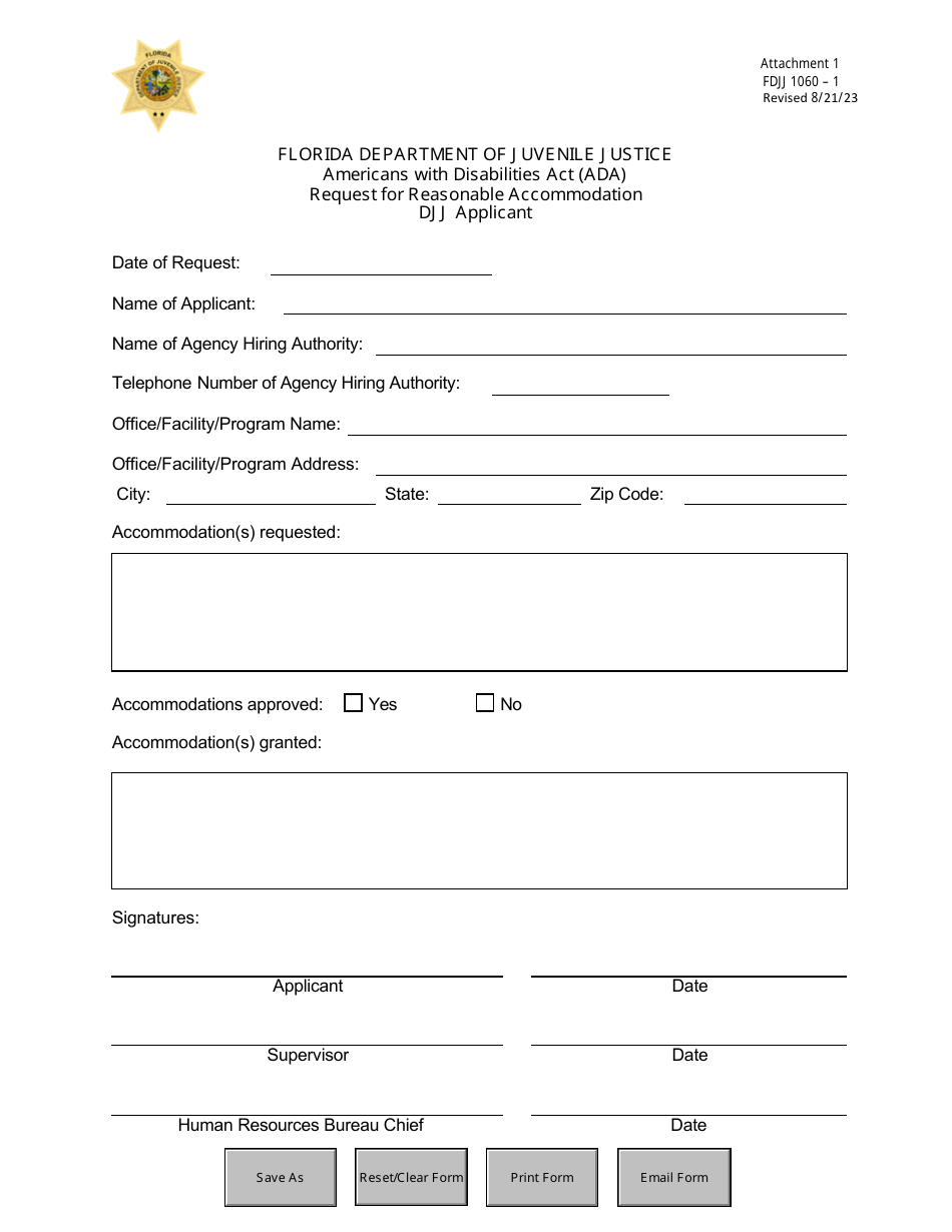 Attachment 1 - Fill Out, Sign Online and Download Fillable PDF, Florida ...