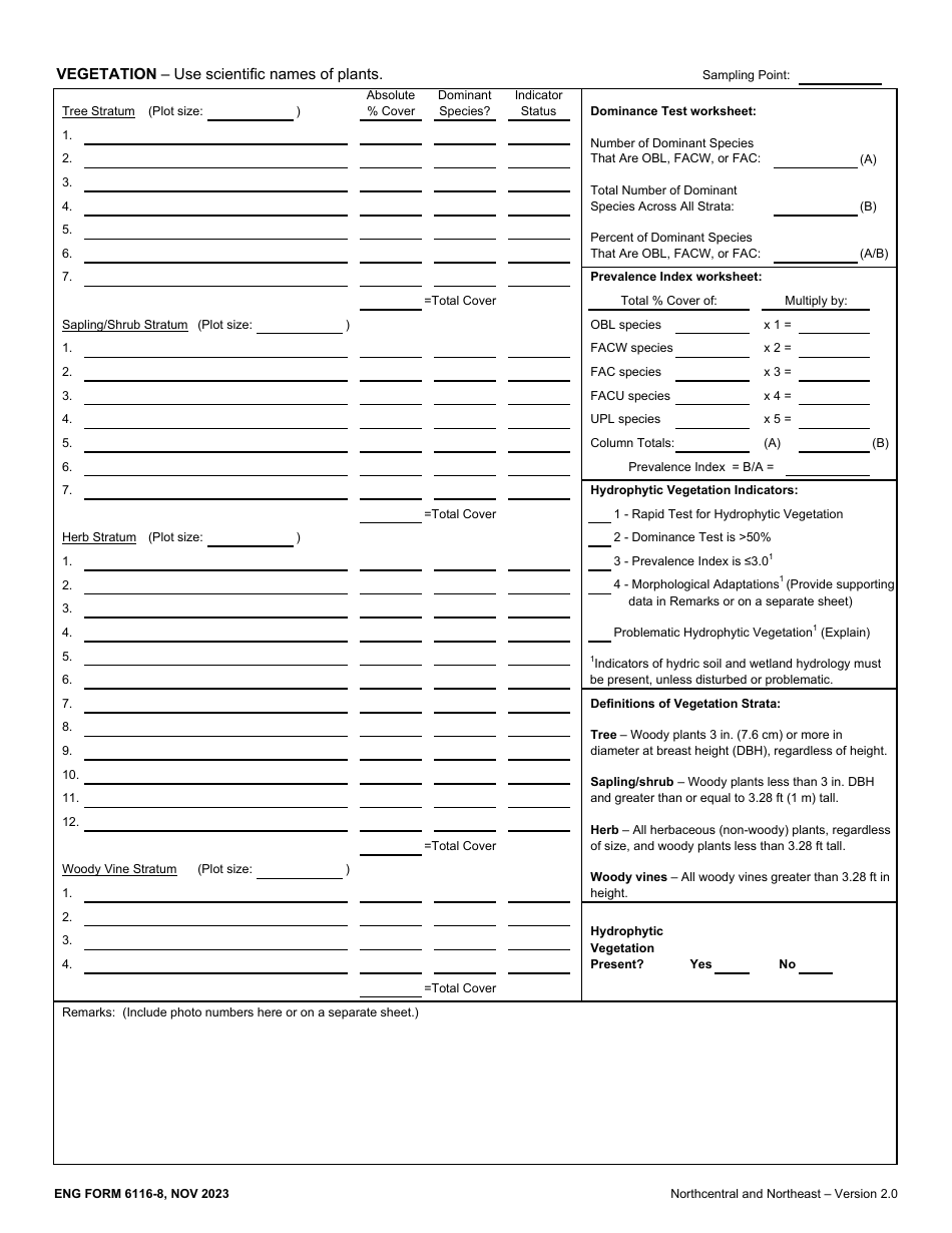 ENG Form 6116-8 - Fill Out, Sign Online and Download Printable PDF ...