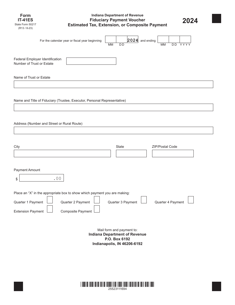 Form IT-41ES (State Form 50217) Download Fillable PDF or Fill Online ...