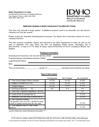 Idaho Amended Unemployment Insurance Tax Report Form - Fill Out, Sign ...