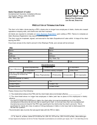Idaho Peo Letter of Termination Form - Fill Out, Sign Online and ...